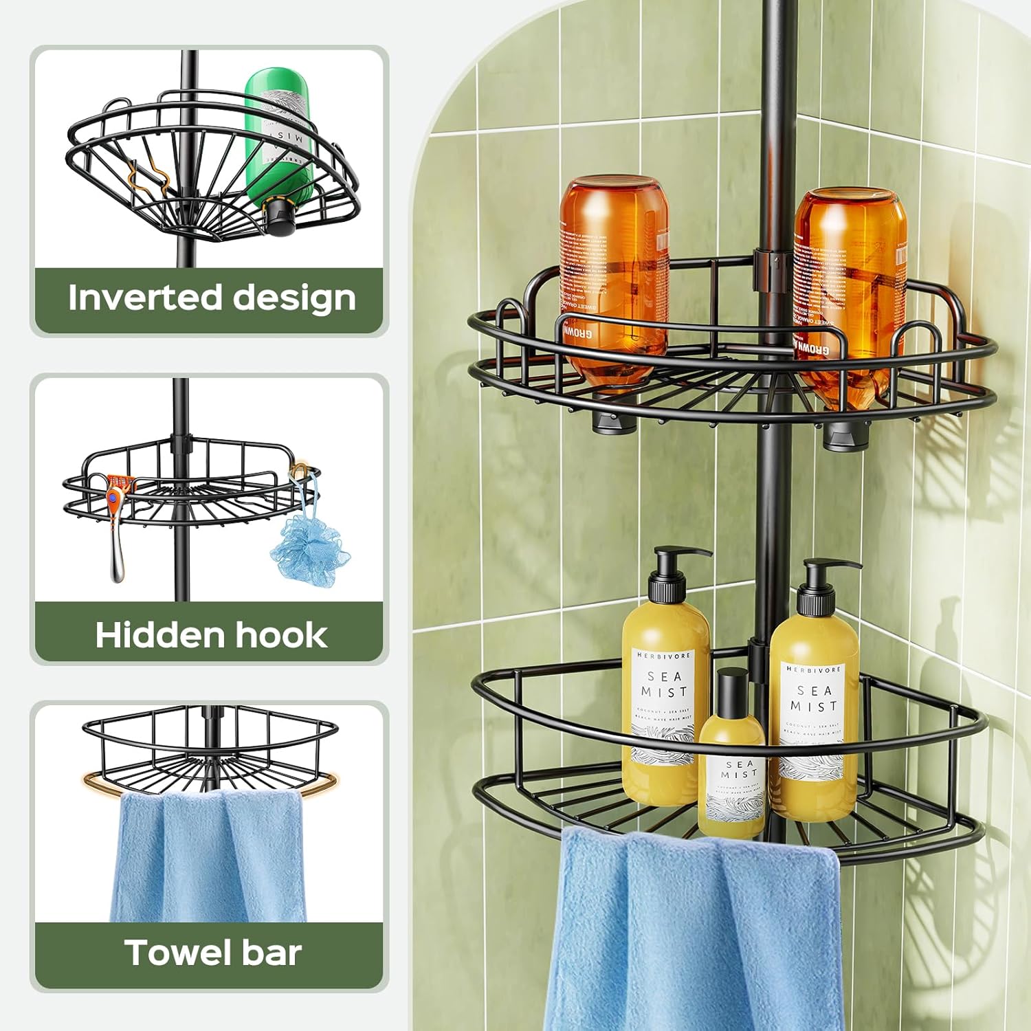 SCT07 Corner Shower Caddy – Hamitor